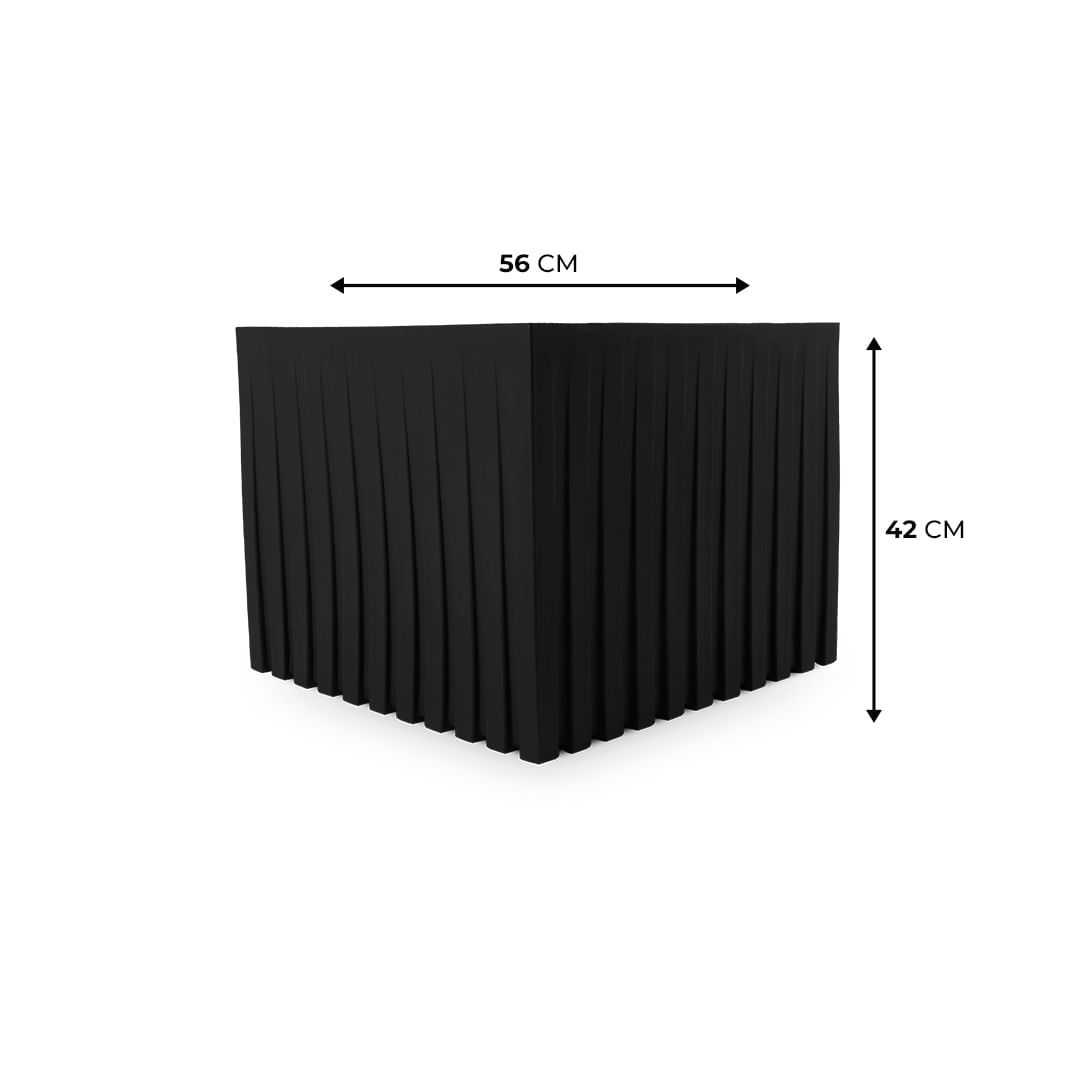 KIT DE 2 VASOS RIPADO PRETO ABSOLUTO - Vasap Design