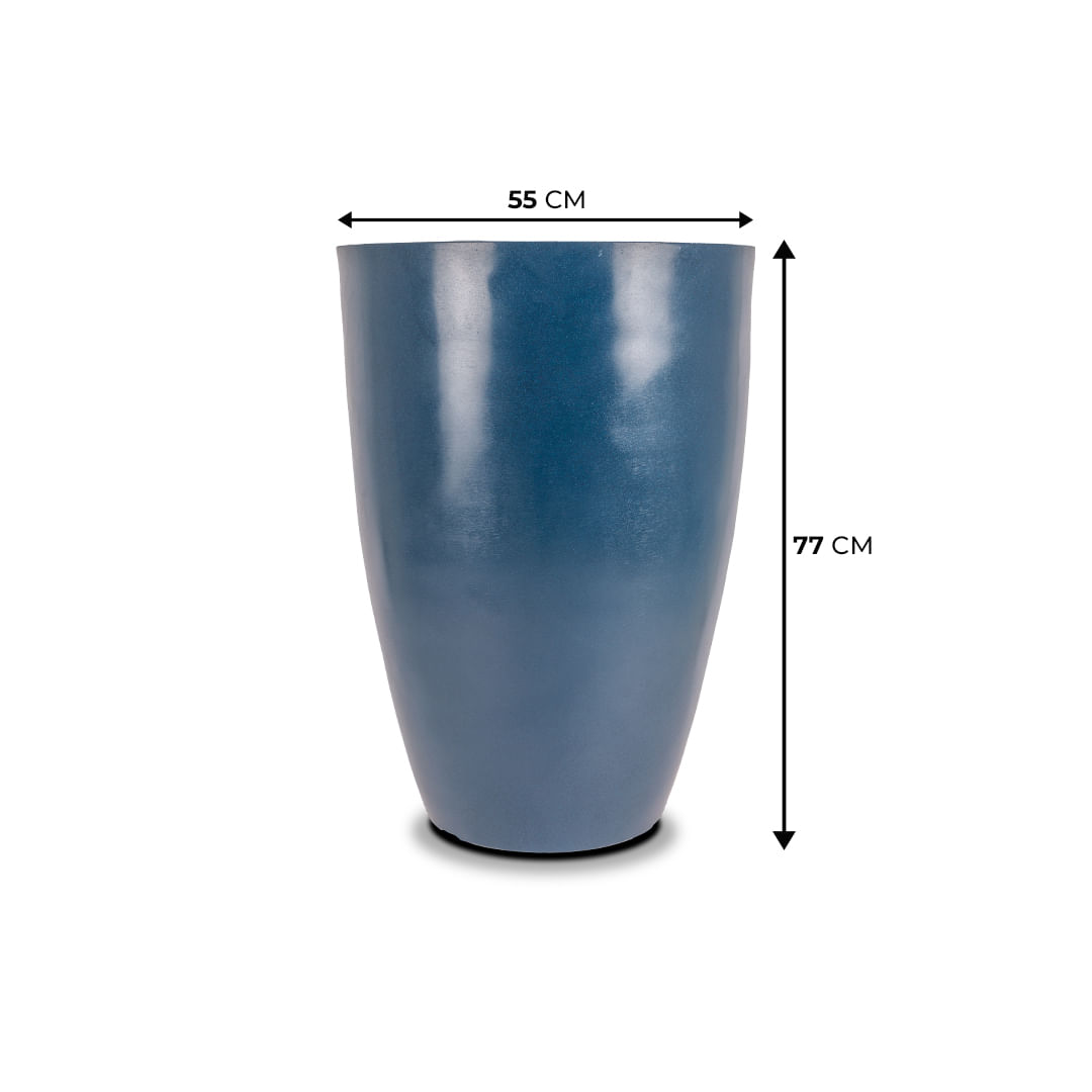 KIT 6 VASOS CONE LISO AZUL MACAÚBA - Vasap Design