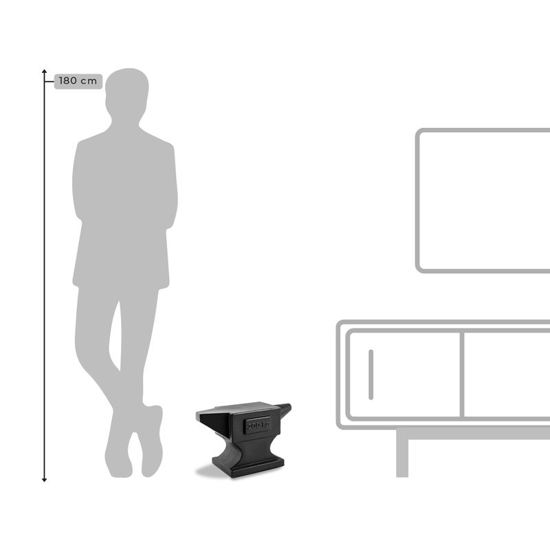 BANQUETA BIGORNA PRETO ABSOLUTO - Vasap Design